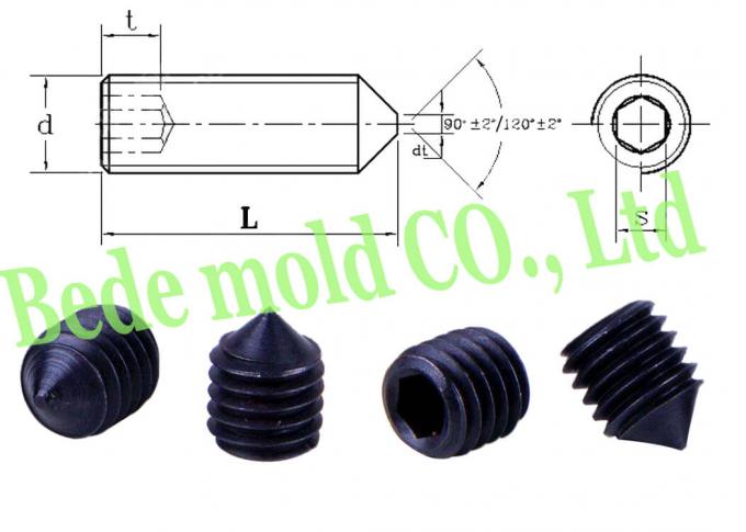 Cone Point Grub Screw Hex Socket Set Screws Materials Alloy Steel 45H ...