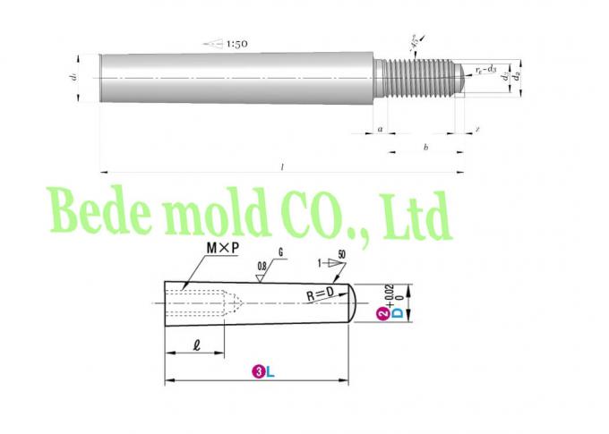 External Thread Precision Mold parts Taper / Parallel / Dowel Pins DIN ...