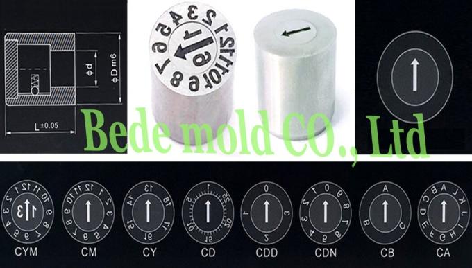 Blank Mould Date Indicator Mold Date Inserts SUS420 Materials Taiwan ...